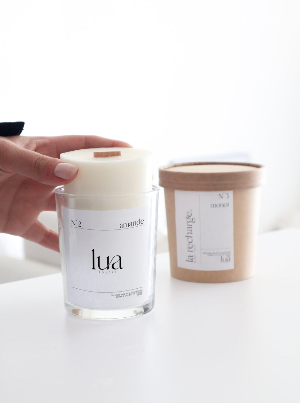 LUA - Bougies parfumées, végétales, personnalisables et rechargeables – LUA Bougie